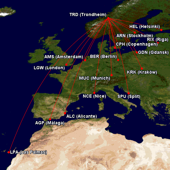 RUTEKART UTLAND 2024 | ENVASPOTTER